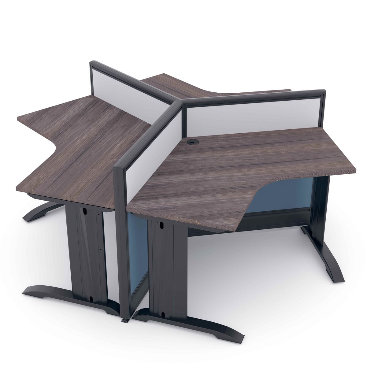 Library Study Desk Stations | Emerald Cubicle Collection | 3x3x39"H