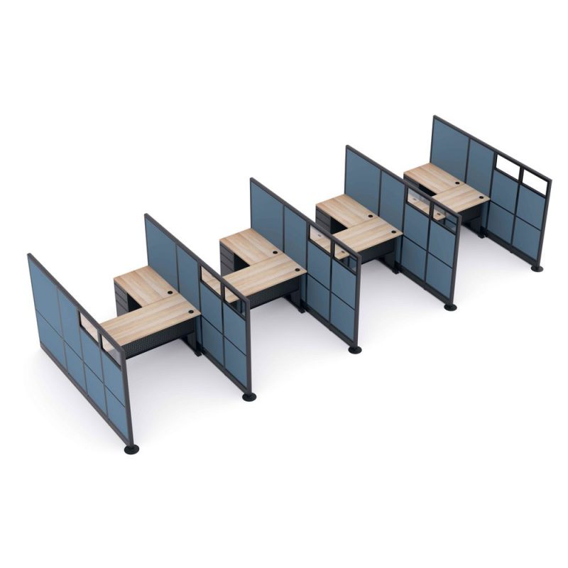 Customer Service Cubicles | 4-Person | Emerald Collection | 6x9x65"