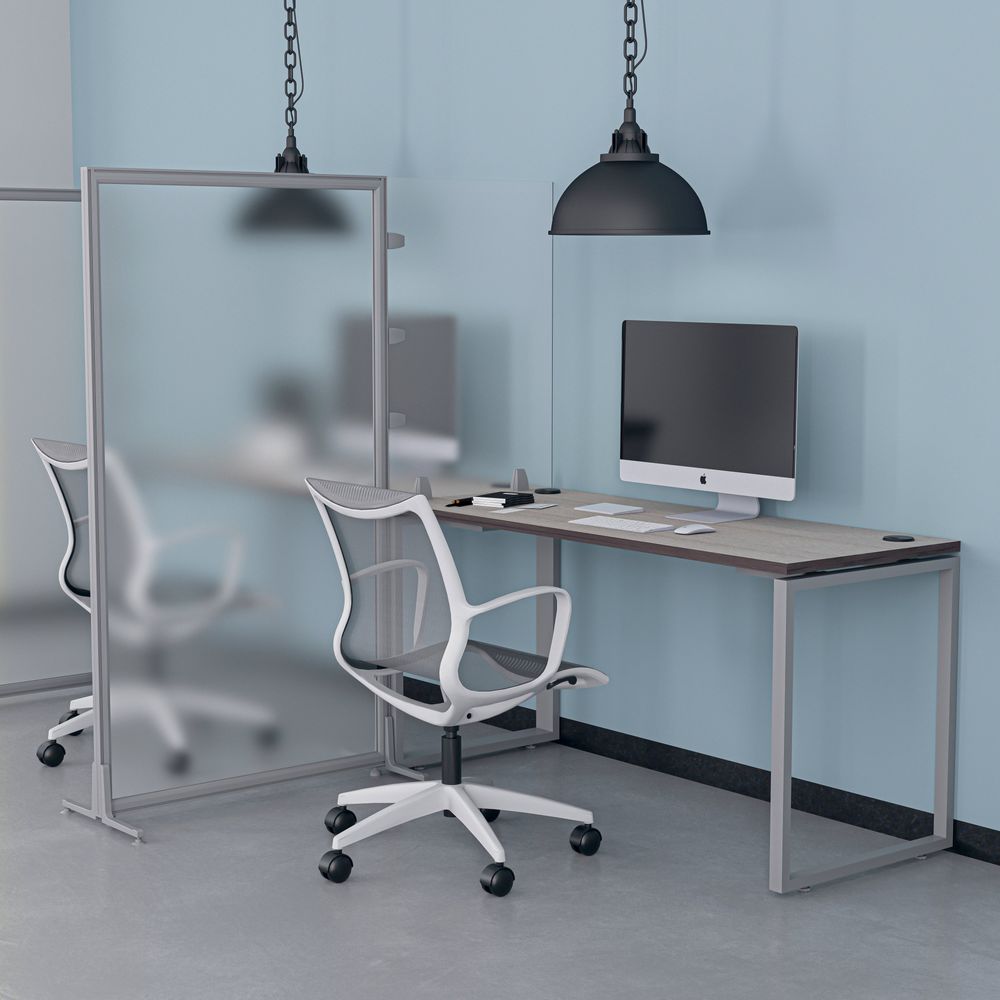 Acrylic Workstation Divider Panel with Workstation