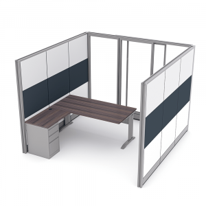 Customer Service Cubicle with Door | Sapphire Wall System | 9x9x84"H
