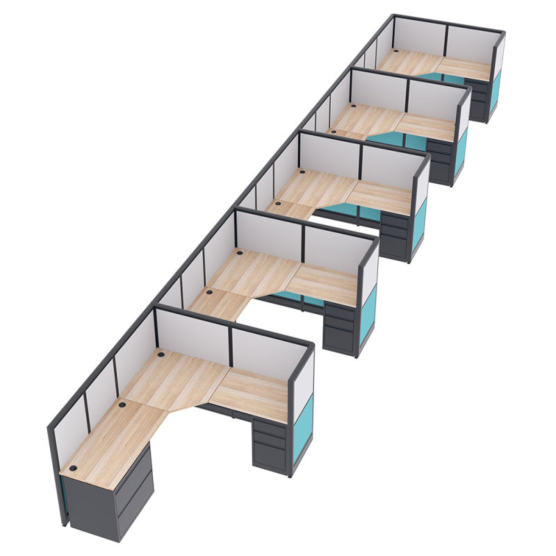 Modular Cubicle Workstations | Emerald Collection | 6x7x52"H