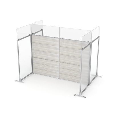 Modern Office Partition with Acrylic Cubicle Extenders | SAPslim ...