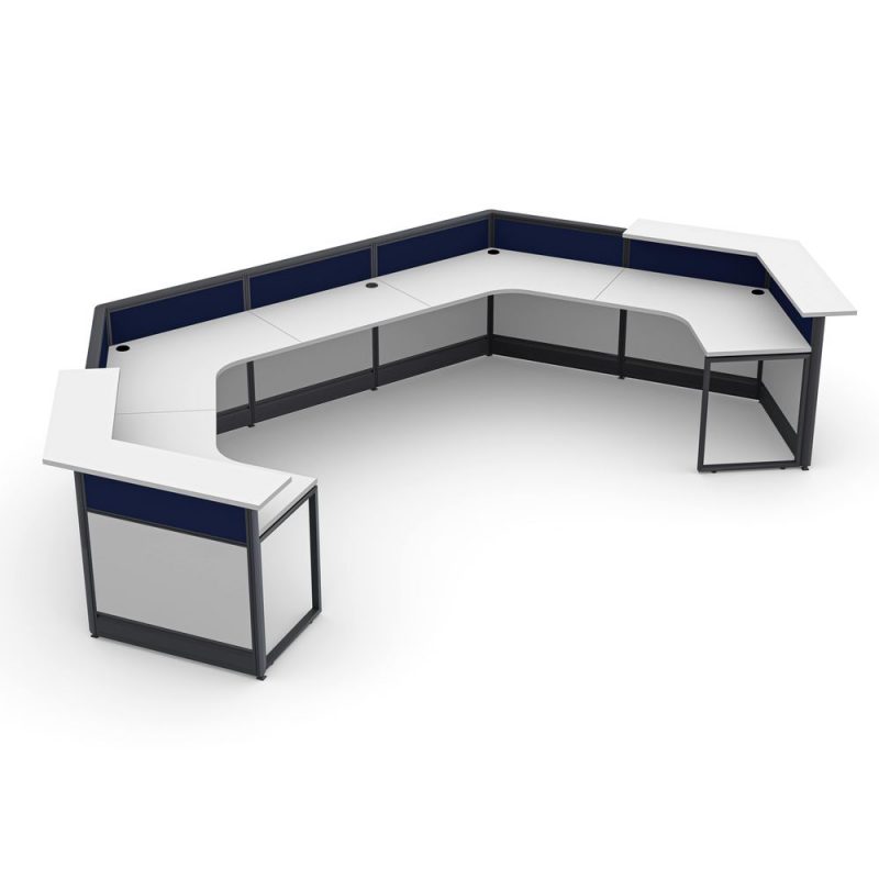 2-Person Reception Workstation | Emerald Cubicle Collection | 9x16x39"H