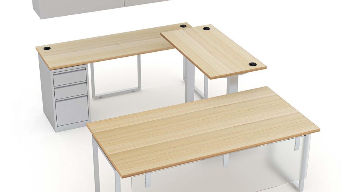 Indigo Series Executive Suite with Sit to Stand Desk 6x9 Multiple Laminates Available