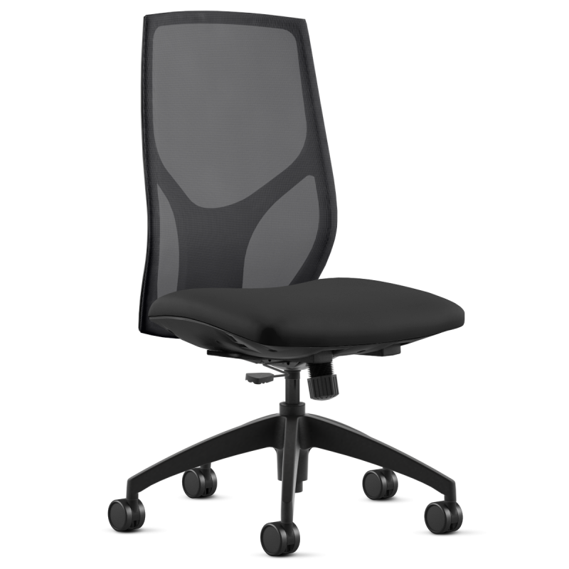 Mid Back Office Chair | Armless | Mesh Back | Adjustable Height