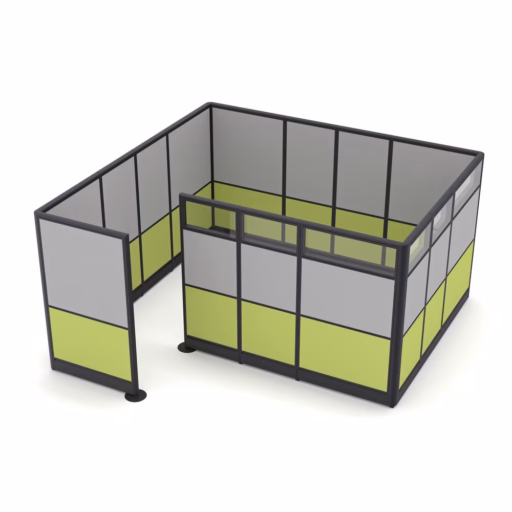 Executive Cubicle Wall Workspace | Emerald Collection | 10x10x65"H