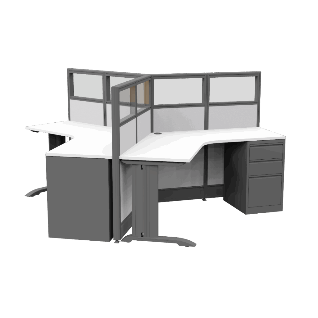 Library Study Stations | Emerald Cubicle Collection | 4x4x52"H