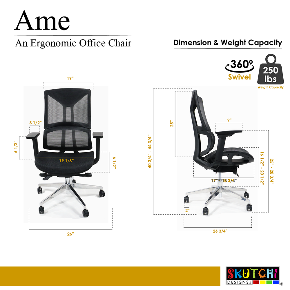 Ergonomic Office Chairs | Mesh Back Executive Chair | Ame Series