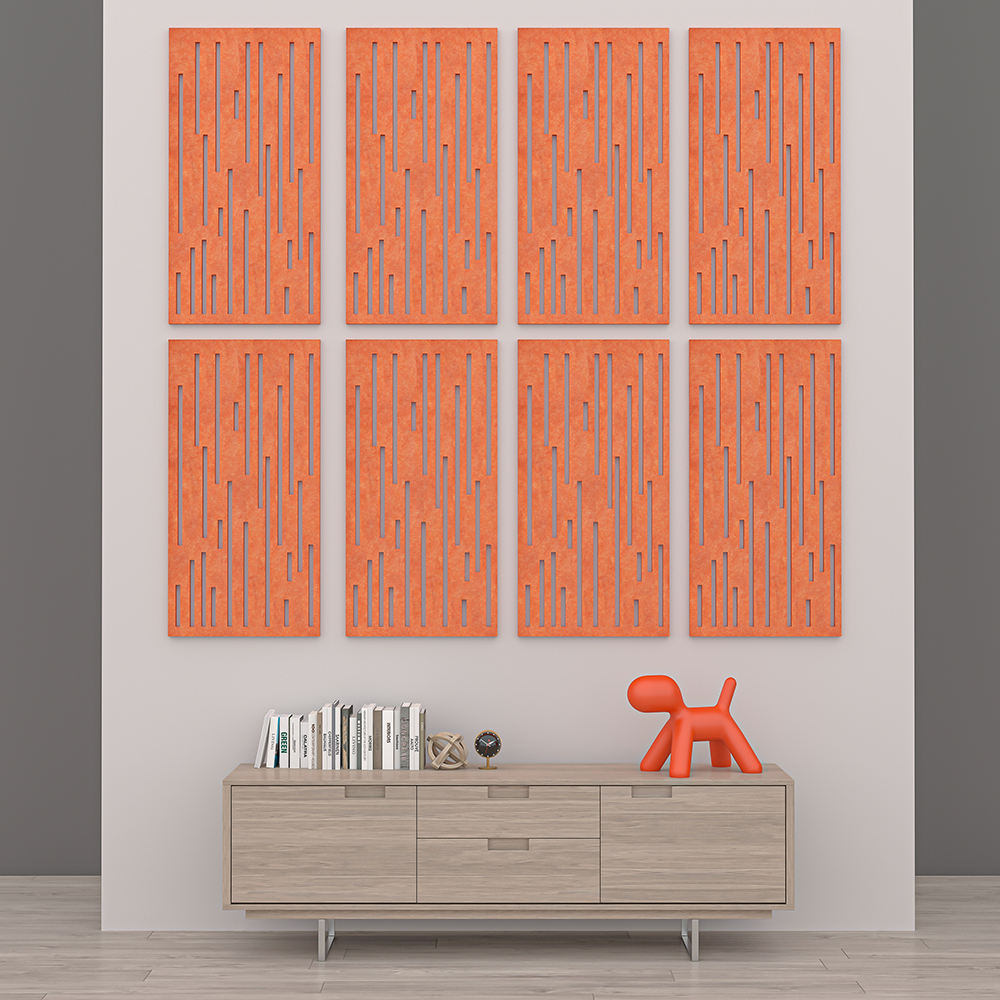 eSCAPE Barcode Acoustic Wall Art 30"W x 47"H | Available in 15 Colors ...