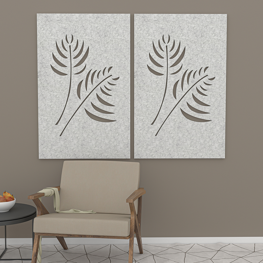eSCAPE Series Paradise Fern Acoustic Wall Art | 30"W x 47"H | 15 Colors ...