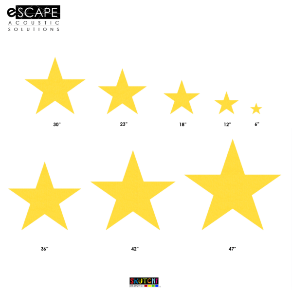 Individual Star Hanging Ceiling Panels | Build Your Own Sets | 18 Colors